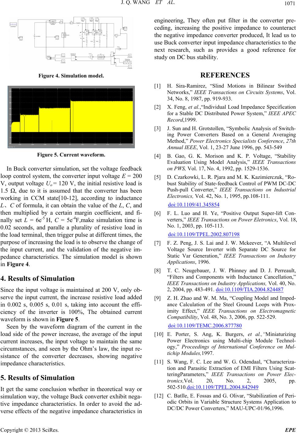 Analysis of Output Characteristics of Buck Converter