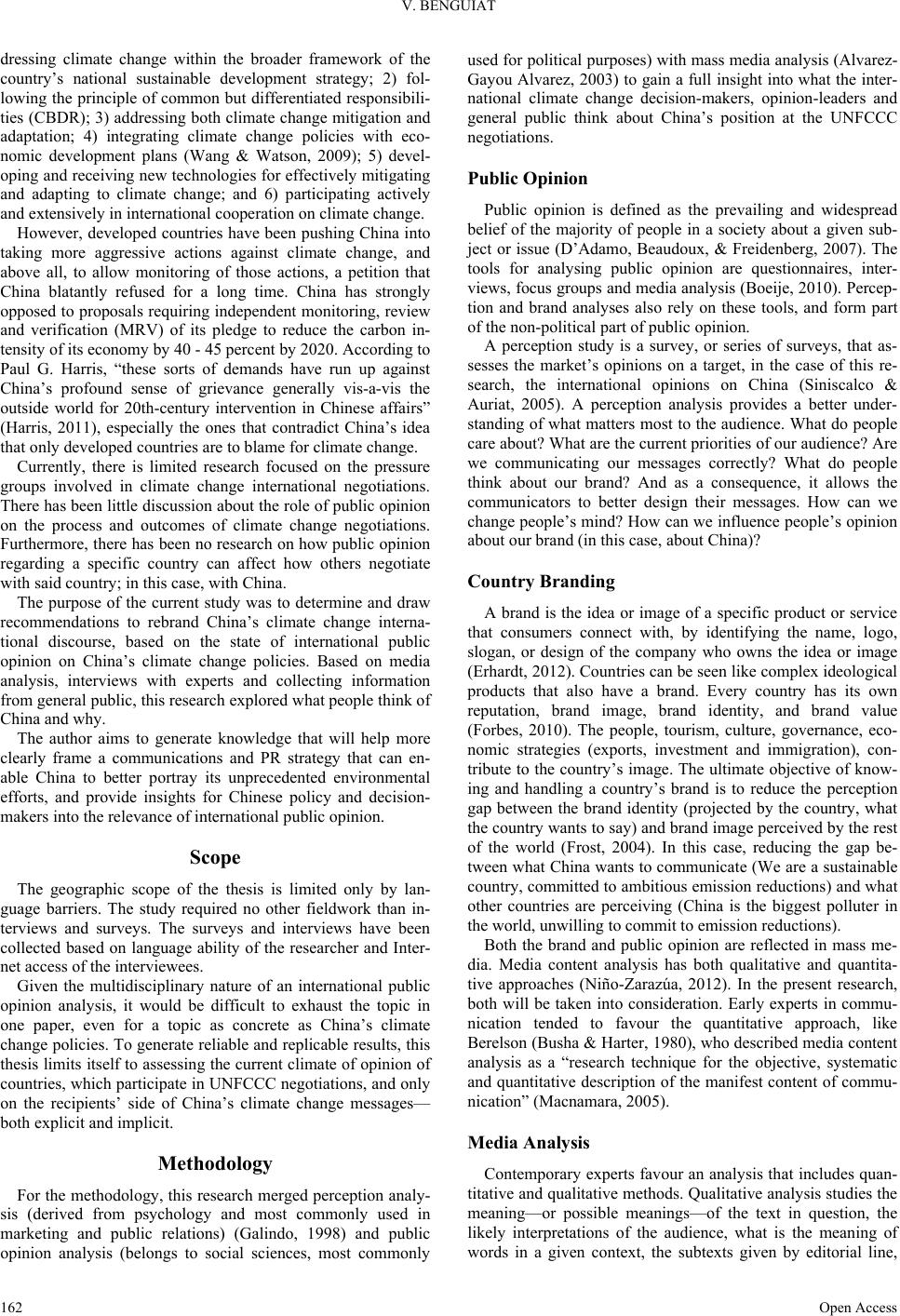 International Public Opinion on China’s Climate Change Policies