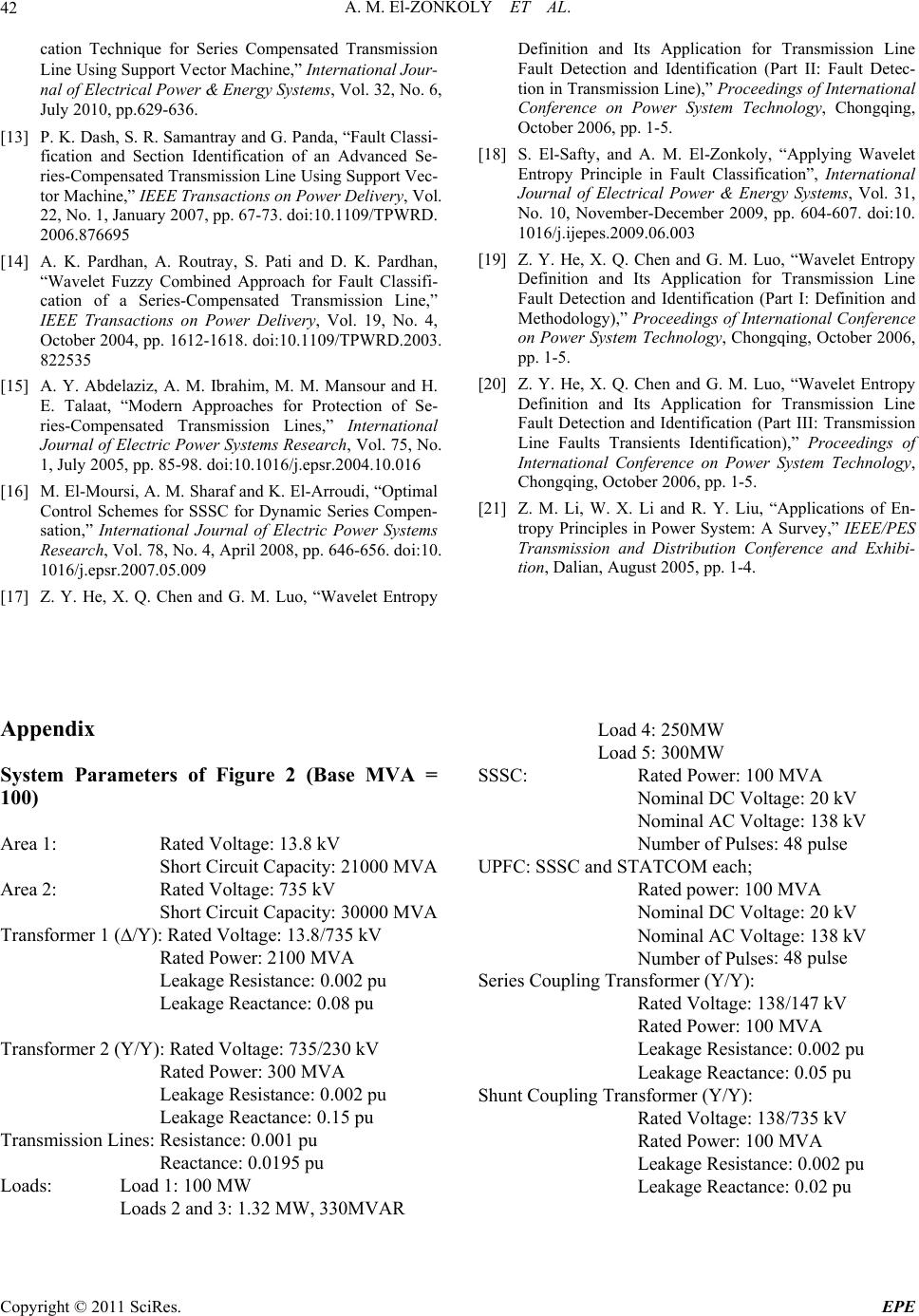 Wavelet Entropy Based Algorithm For Fault Detection And Classification 1609
