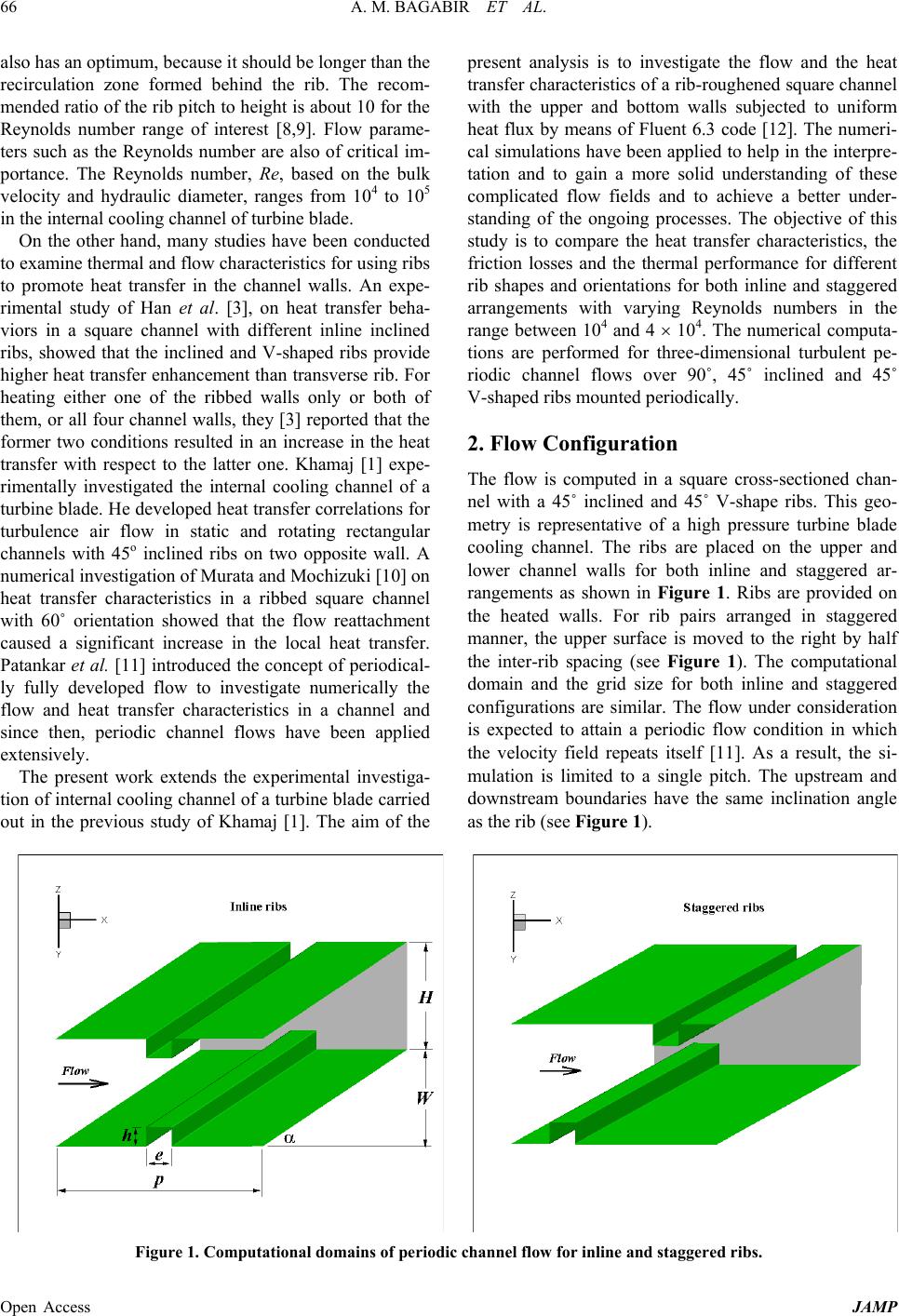 Numerical Study of Turbulent Periodic Flow and Heat Transfer in a ...