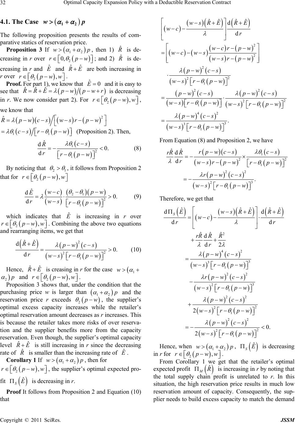 Optimal Capacity Expansion Policy with a Deductible Reservation Contract
