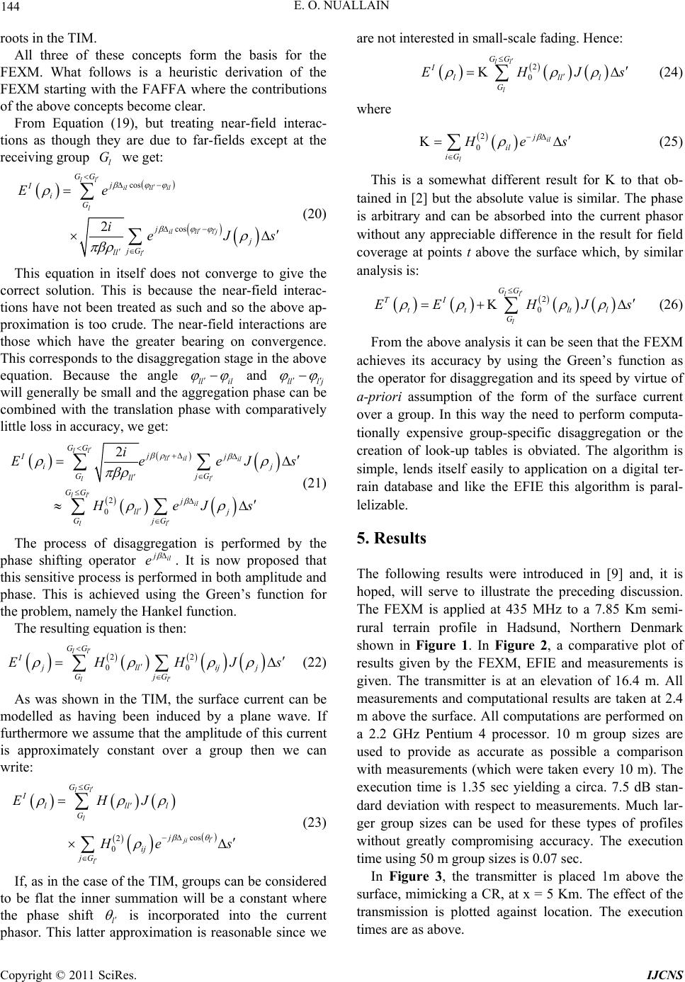 Propagation Modelling Using Integral Equation Methods to Enable Co ...