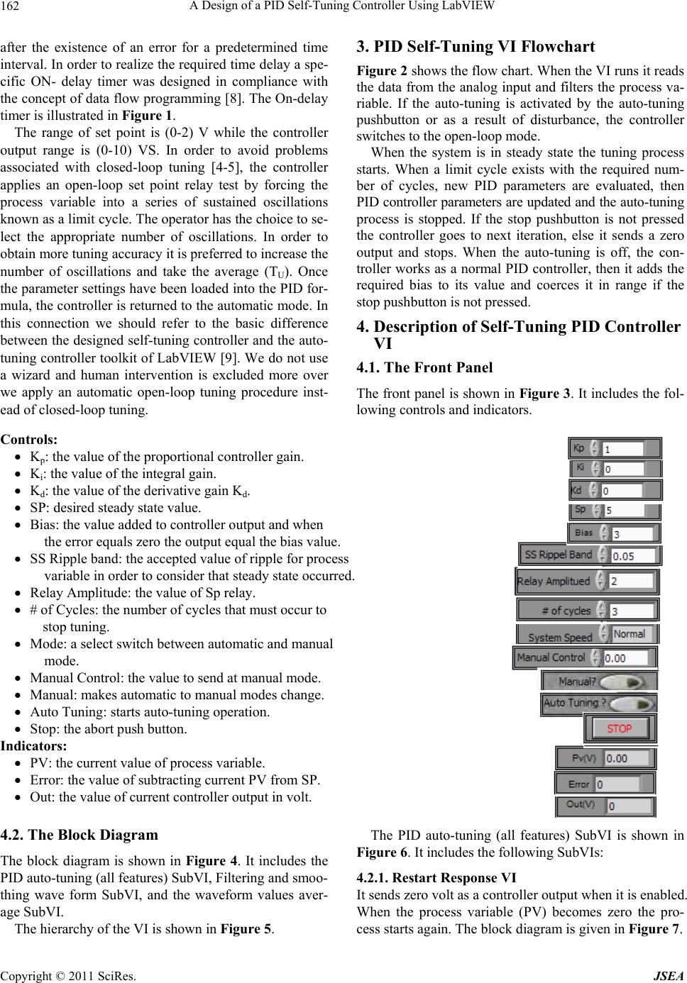 A Design of a PID Self-Tuning Controller Using LabVIEW