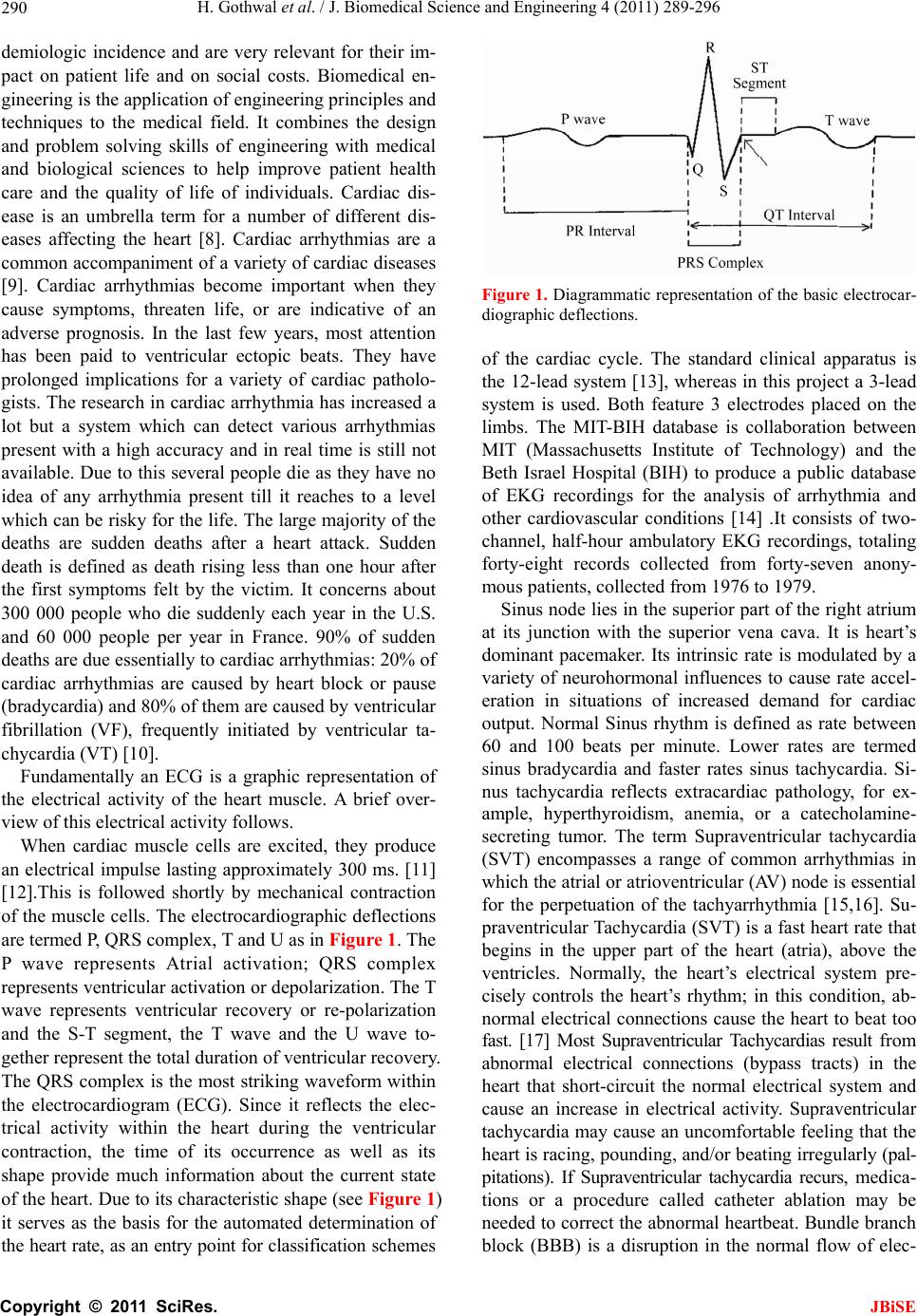 Cardiac arrhythmias detection in an ECG beat signal using fast fourier ...