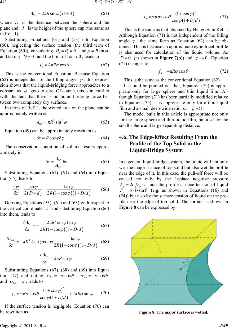 The Liquid-Bridge with Large Gap in Micro Structural Systems