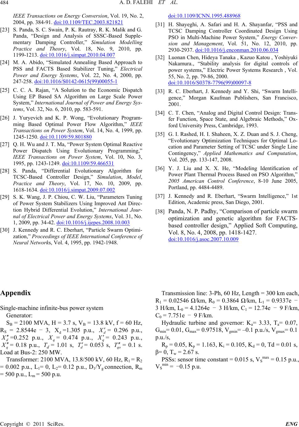 Transient Stability Analysis of Power System by Coordinated PSS-AVR Design Based on PSO Technique