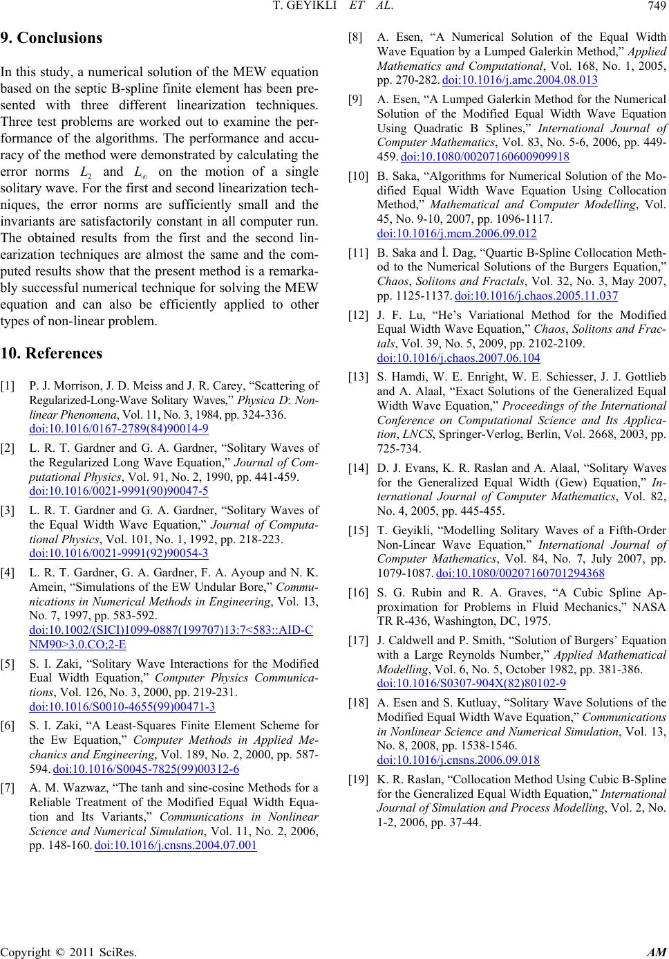 Septic B-Spline Collocation Method for the Numerical Solution of the Modified Equal Width Wave ...