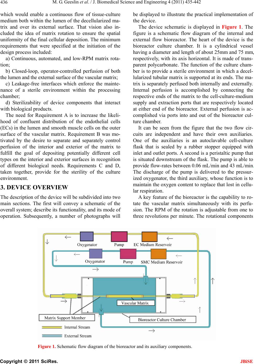 Bioreactor for the reconstitution of a decellularized vascular matrix ...