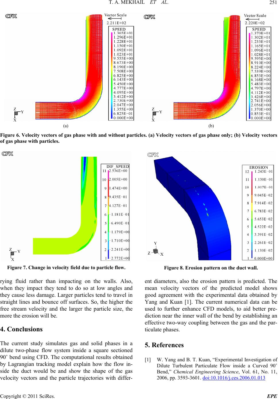 Cfd Simulation Of Dilute Gas Solid Flow In 90 O Square Bend