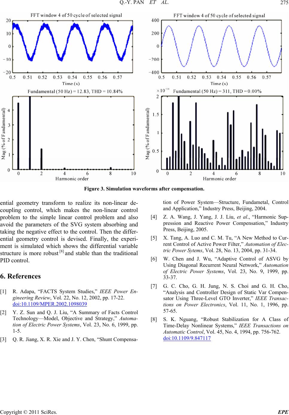 A Control Method for SVG Based on Differential Geometry Nonlinear Control