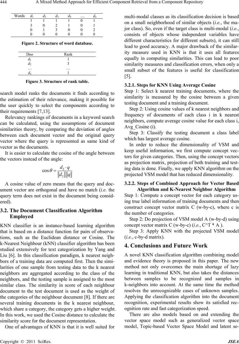 A Mixed Method Approach for Efficient Component Retrieval from a Component Repository