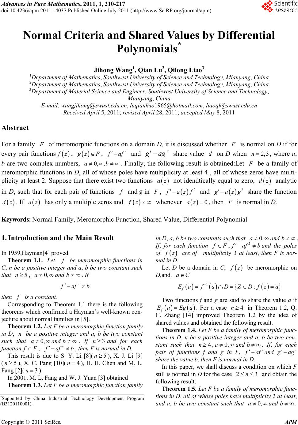 Normal Criteria and Shared Values by Differential Polynomials