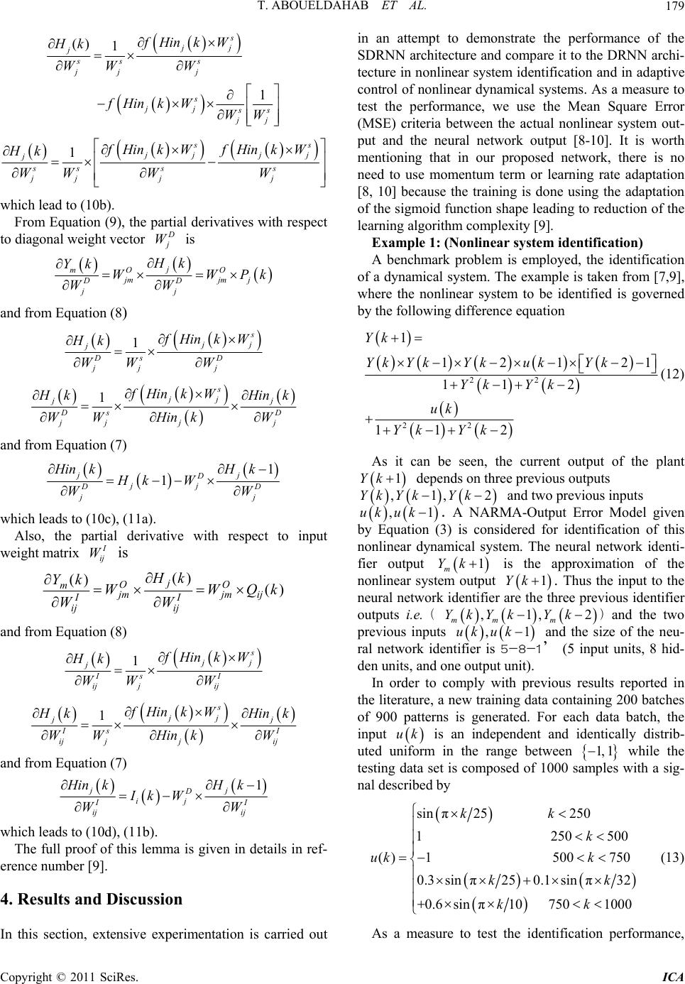Identification and Adaptive Control of Dynamic Nonlinear Systems Using Sigmoid Diagonal ...