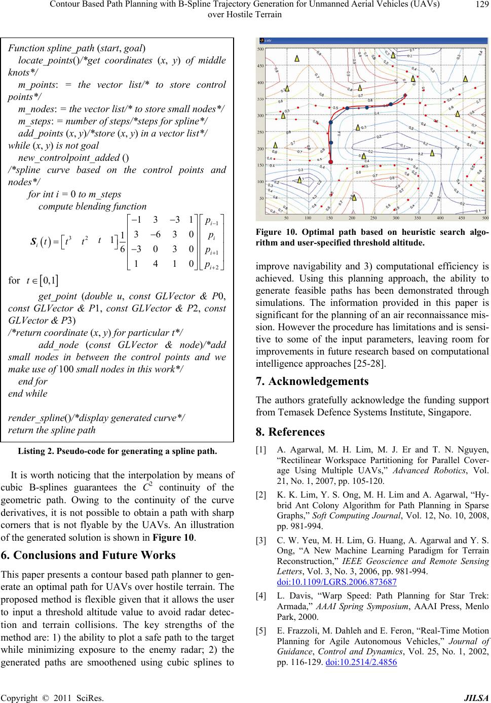 Contour Based Path Planning with B-Spline Trajectory Generation for ...