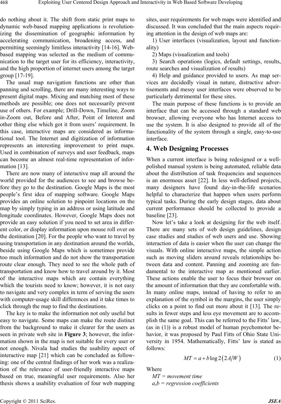 Exploiting User Centered Design Approach and Interactivity in Web Based Software Developing