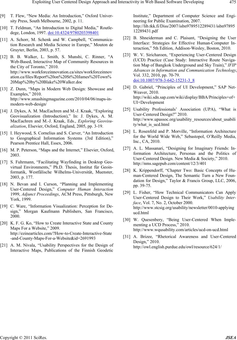 Exploiting User Centered Design Approach and Interactivity in Web Based Software Developing