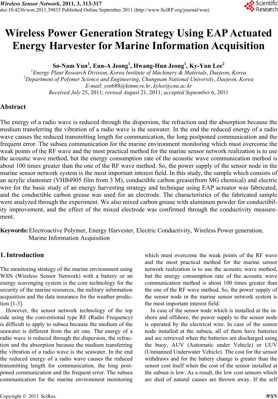 Wireless Power Generation Strategy Using EAP Actuated Energy Harvester ...