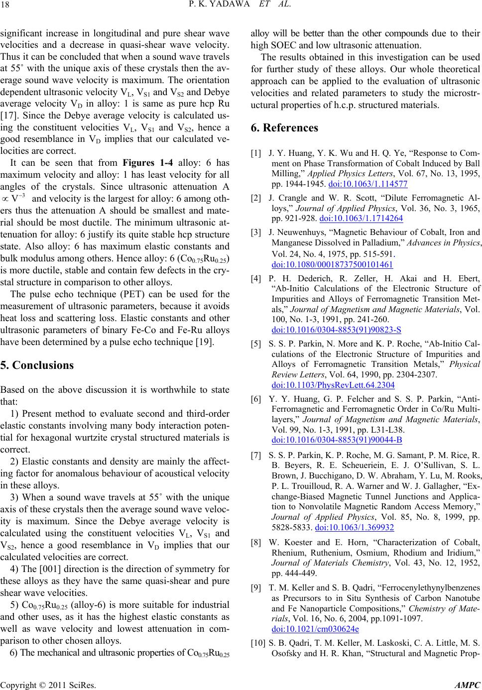 Acoustic Wave Propagation in Nanocrystalline RuCo Alloys