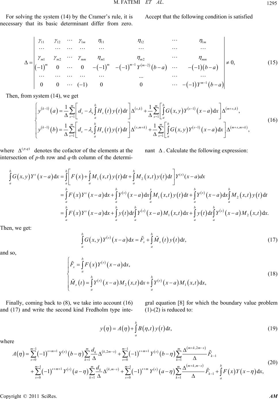 Existence And Uniqueness Of Solution For A Fractional Order Integro Differential Equation With
