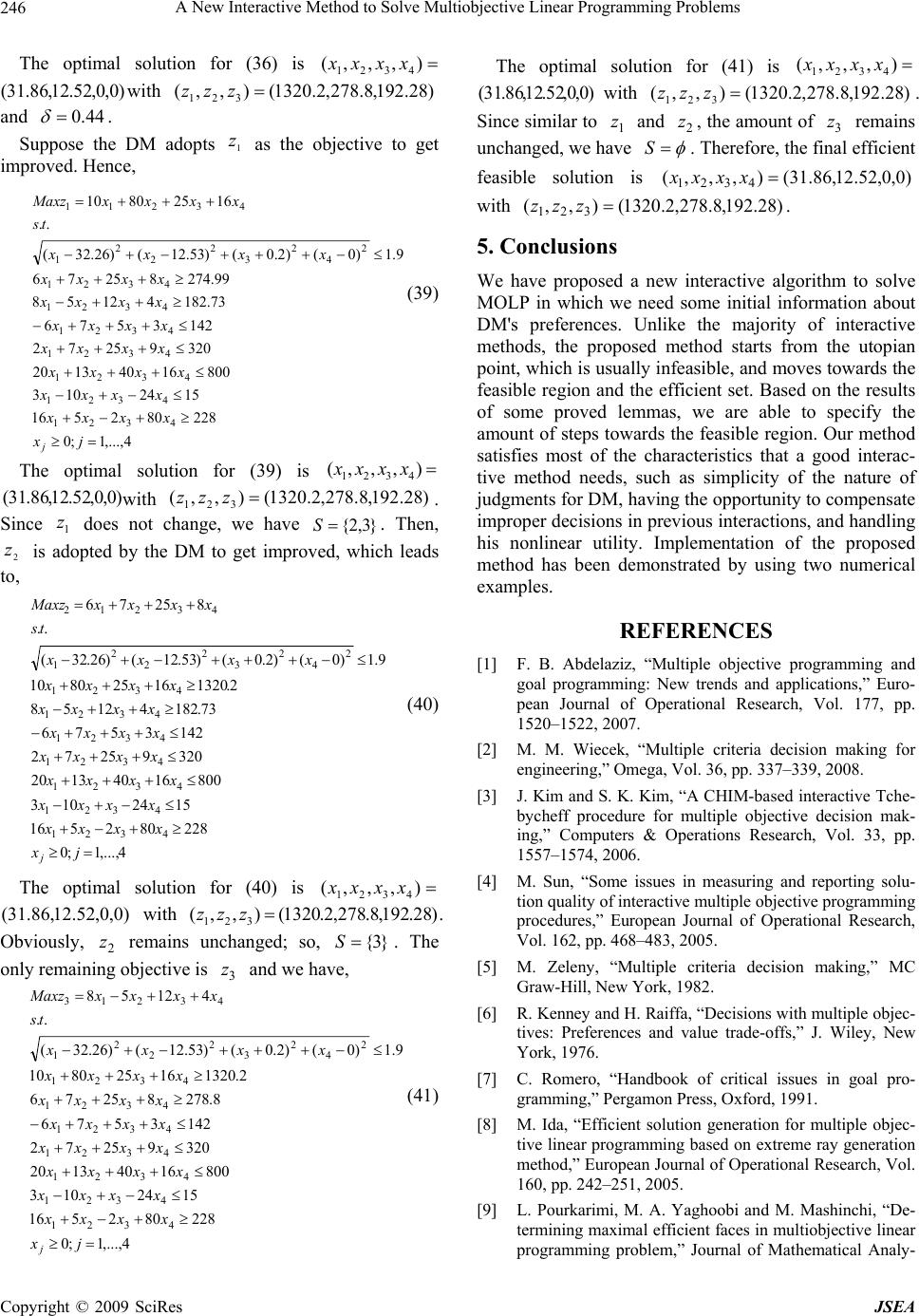 A New Interactive Method to Solve Multiobjective Linear Programming Problems