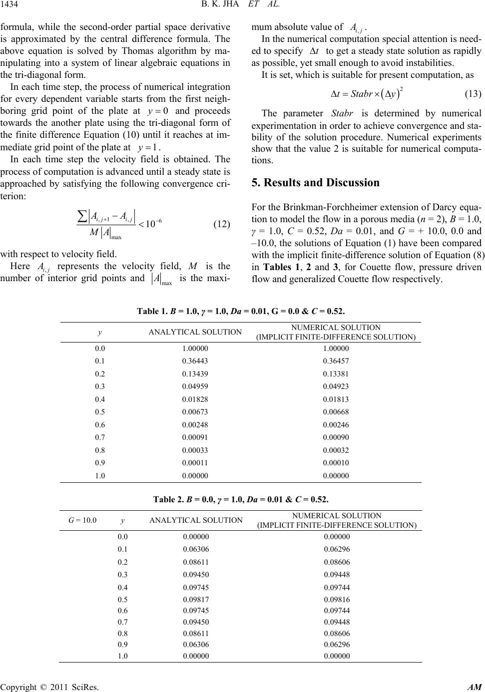 Approximate Analytical Solutions for the Nonlinear Brinkman-Forchheimer ...