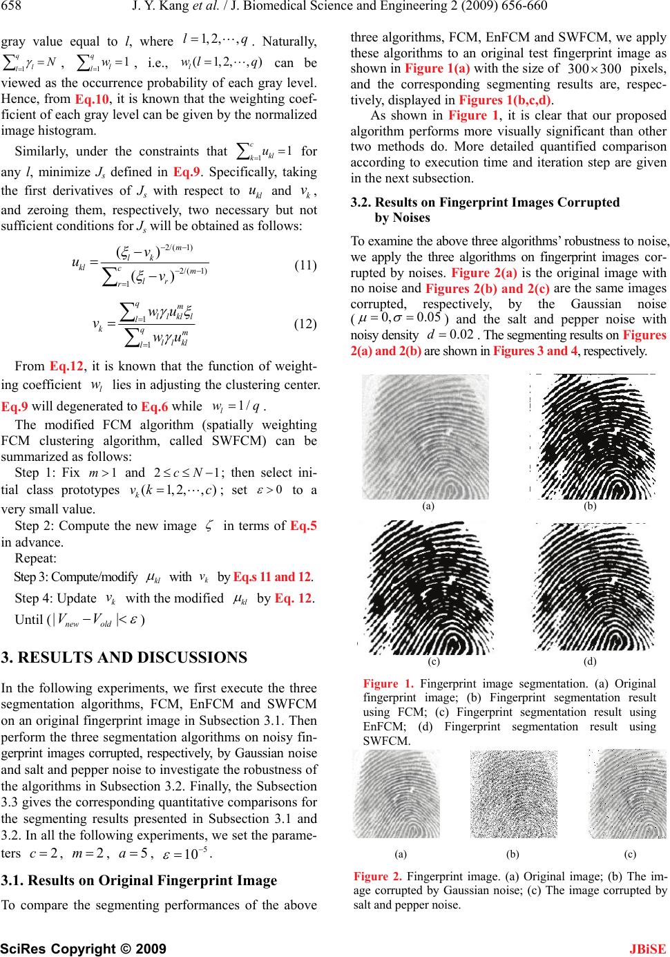 Fingerprint image segmentation using modified fuzzy c-means algorithm